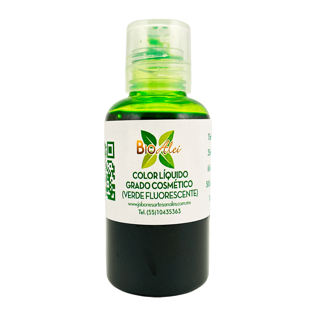 Color Líquido Grado Cosmético Verde Fluorescente – BioAlei